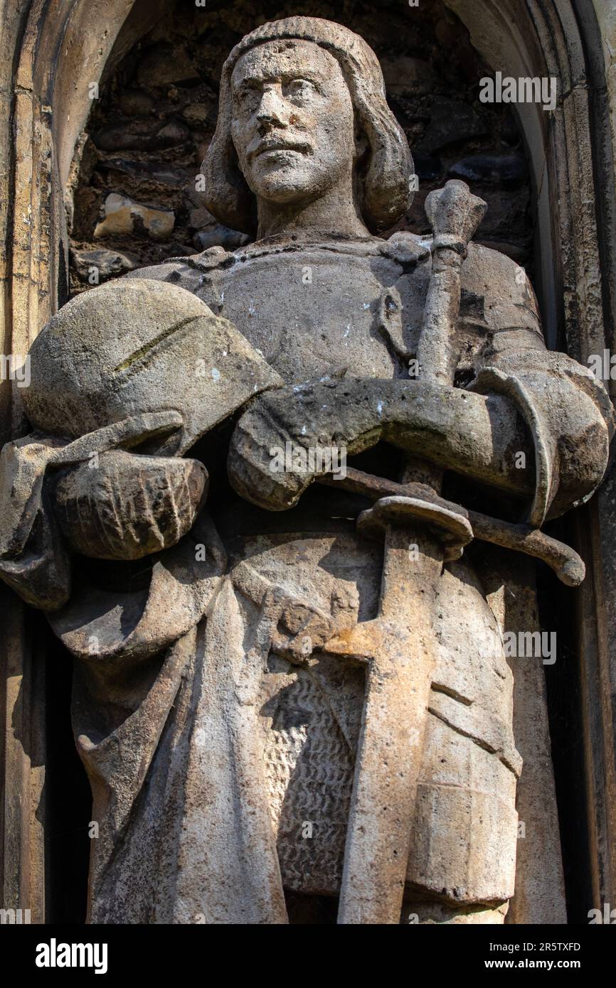 Essex, UK - March 24th 2023: A sculpture of Sir Robert Darcy - Sheriff ...