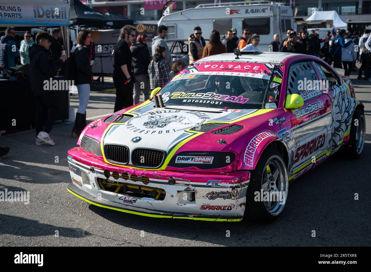 Spectacular colored BMW E46 prepared for drift competitions Stock Photo ...