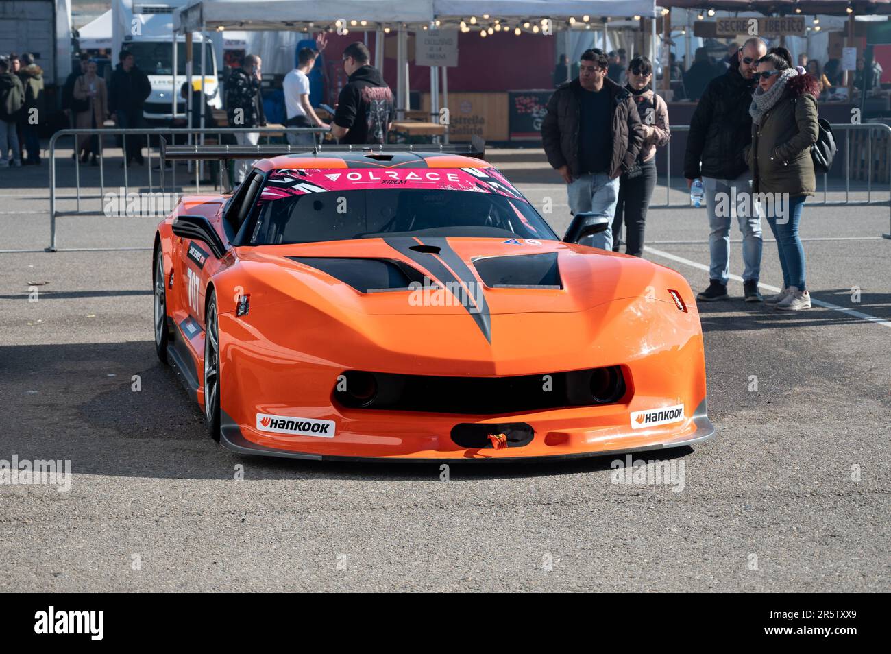 Detail of the Chevrolet Corvette C7 racing at the 24h resistance Stock ...