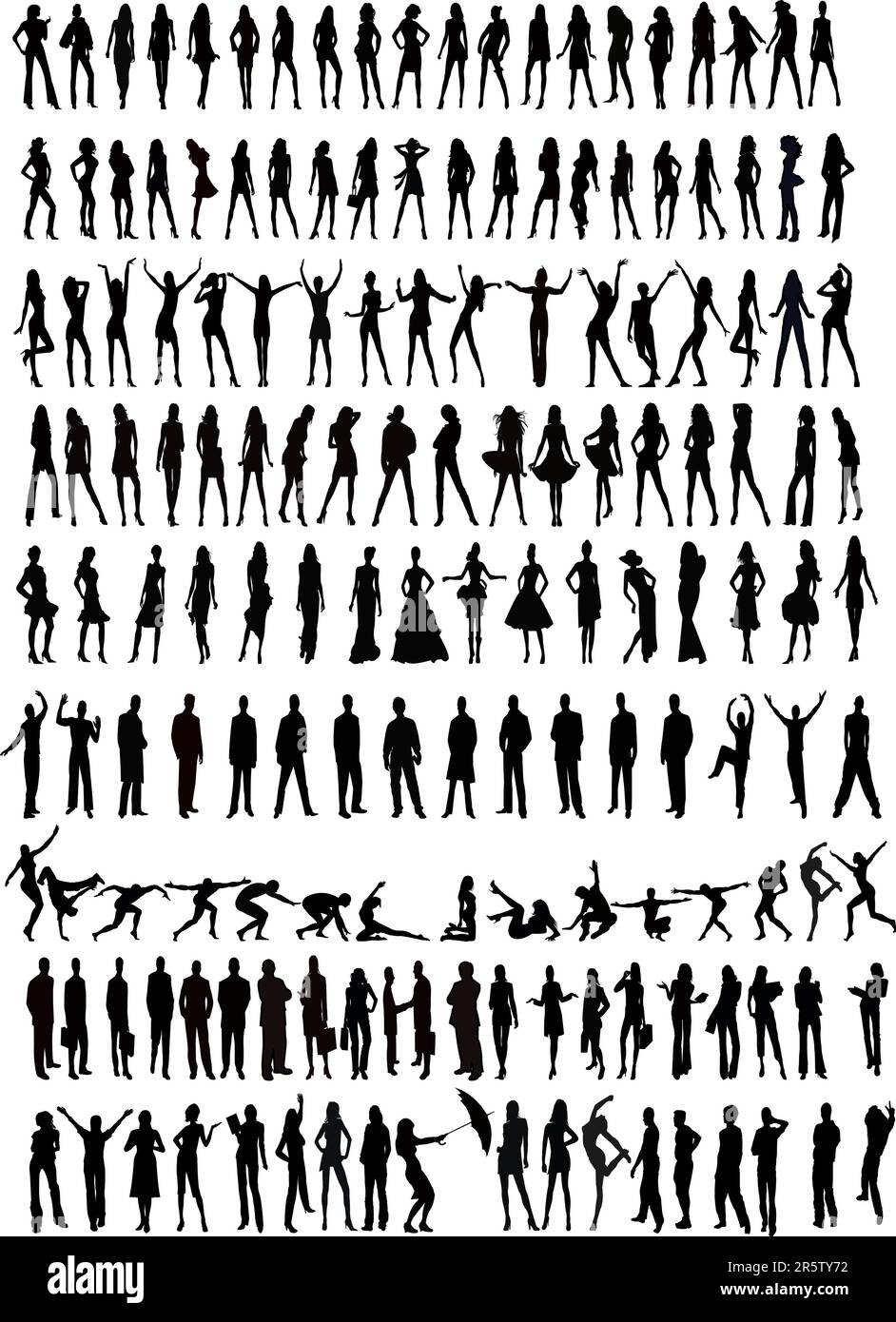 People Silhouettes Vector Stock Vector Image Art Alamy