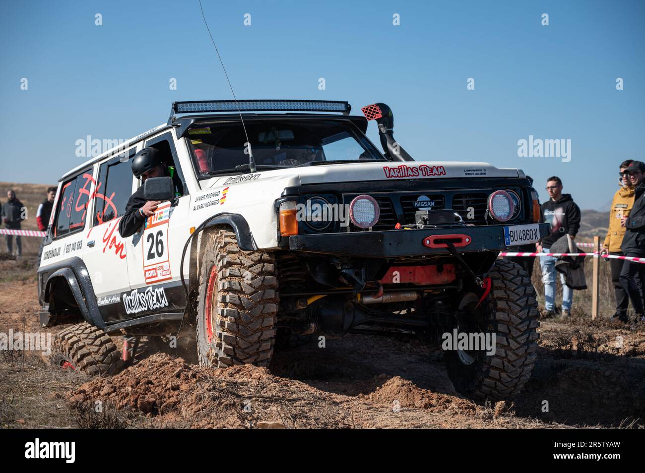 Detail of an old prepared Japanese SUV, it is a fourth generation ...