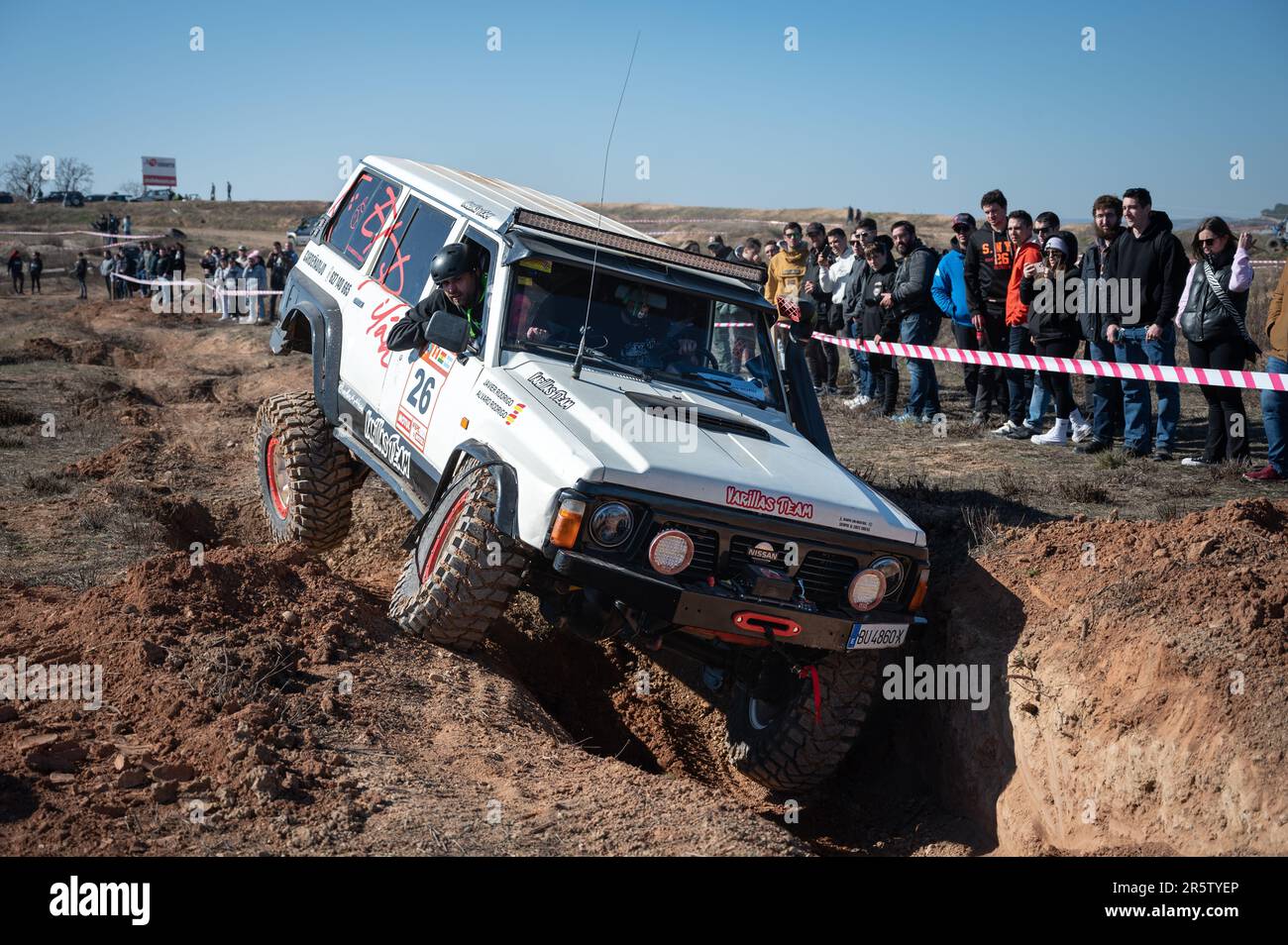 Detail of an old prepared Japanese SUV, it is a fourth generation ...