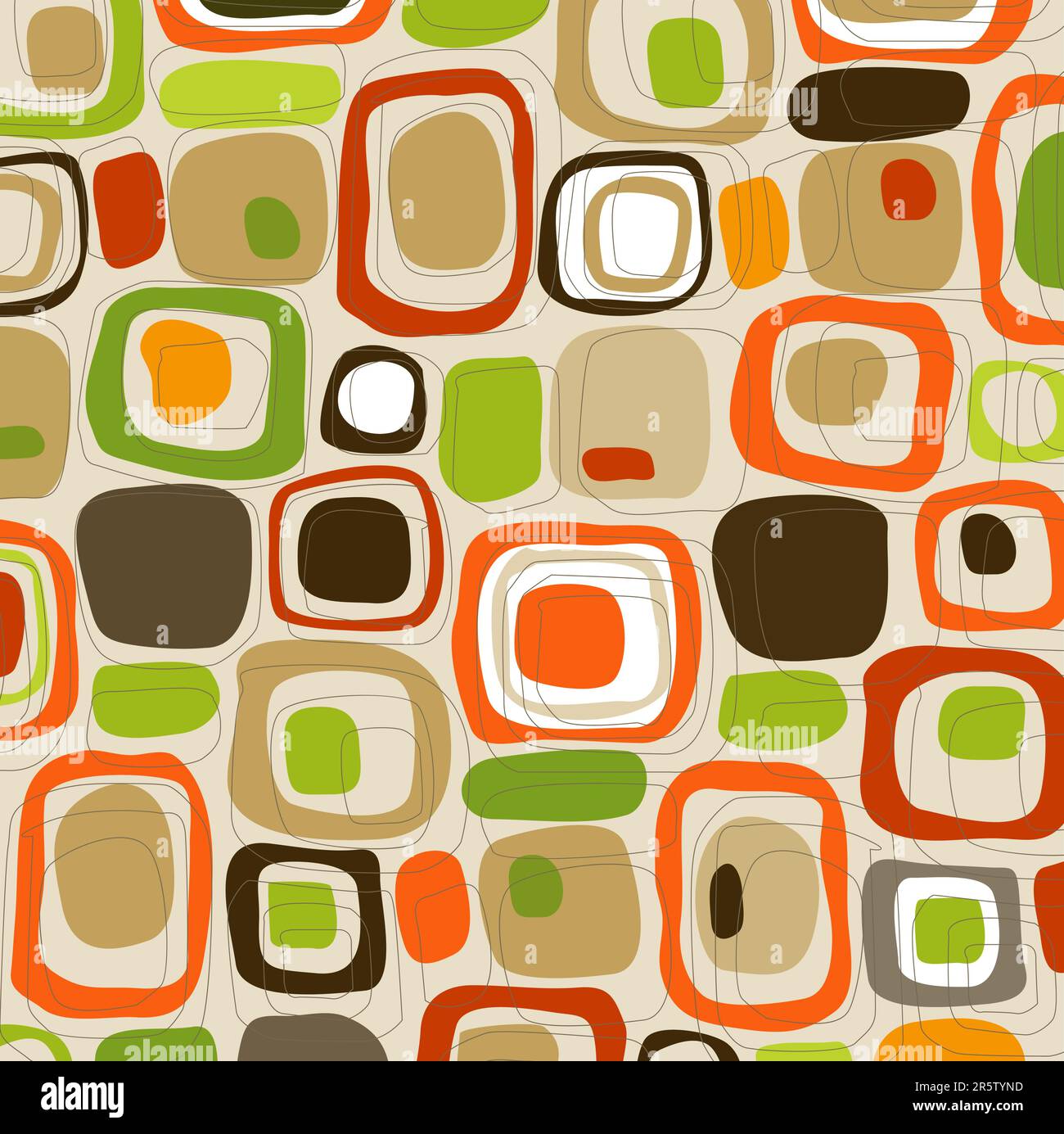 Retro Candy Squares (Vector) Spot illustration of stylish, retro ...