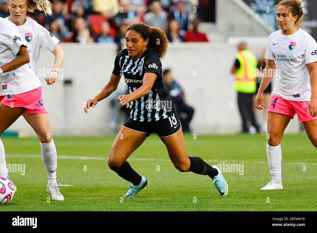 HARRISON, NJ - JUNE 04: Yazmeen Ryan #18 of NJ/NY Gotham FC during the ...