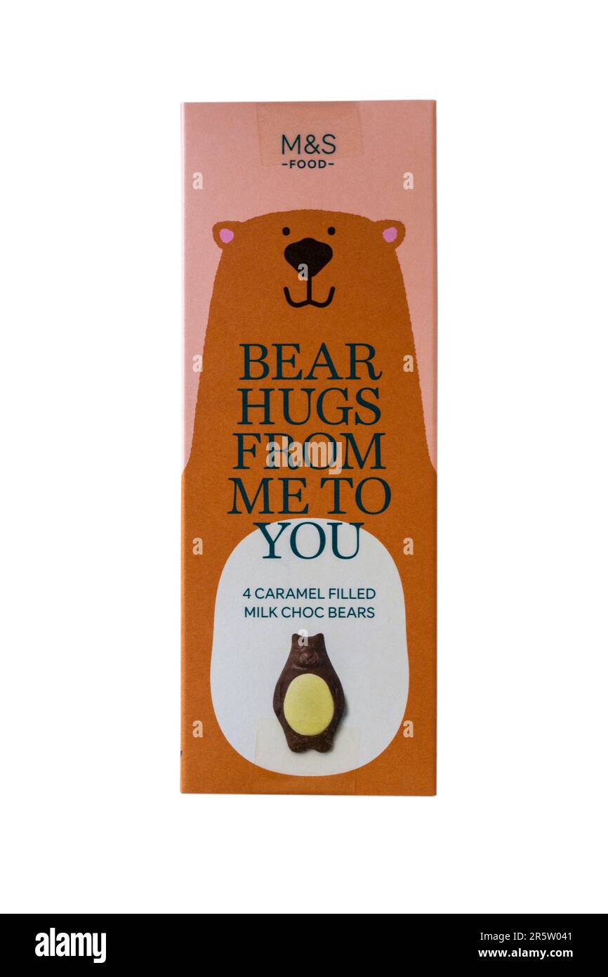 Bear hugs from me to you from M&S 4 caramel filled milk choc bears ...