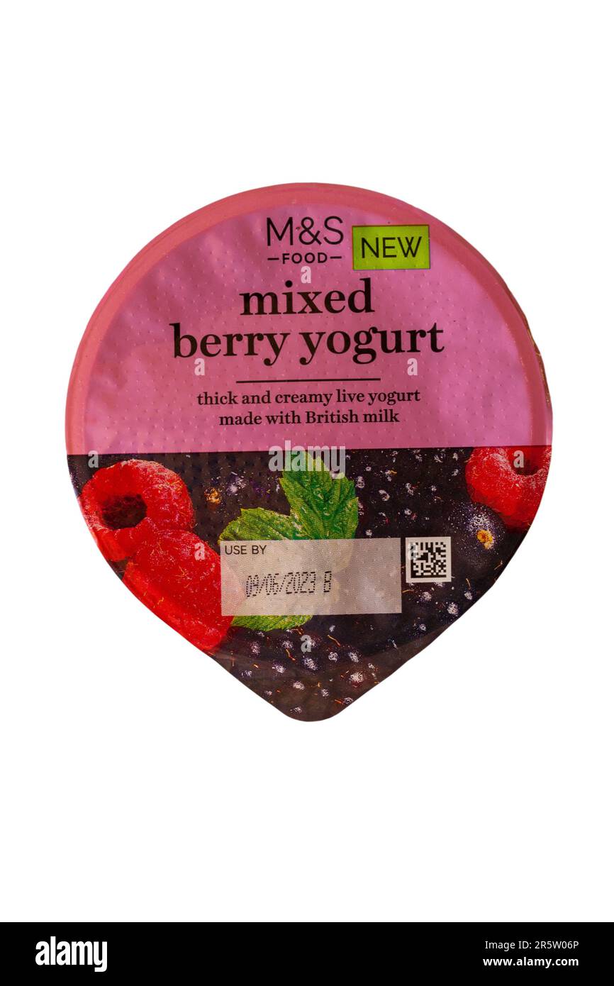 Thick and creamy live yogurt made with british milk hi-res stock ...