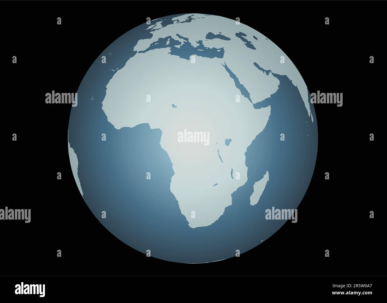 Africa (Vector). Accurate map of Africa. Mapped onto a globe. Includes ...