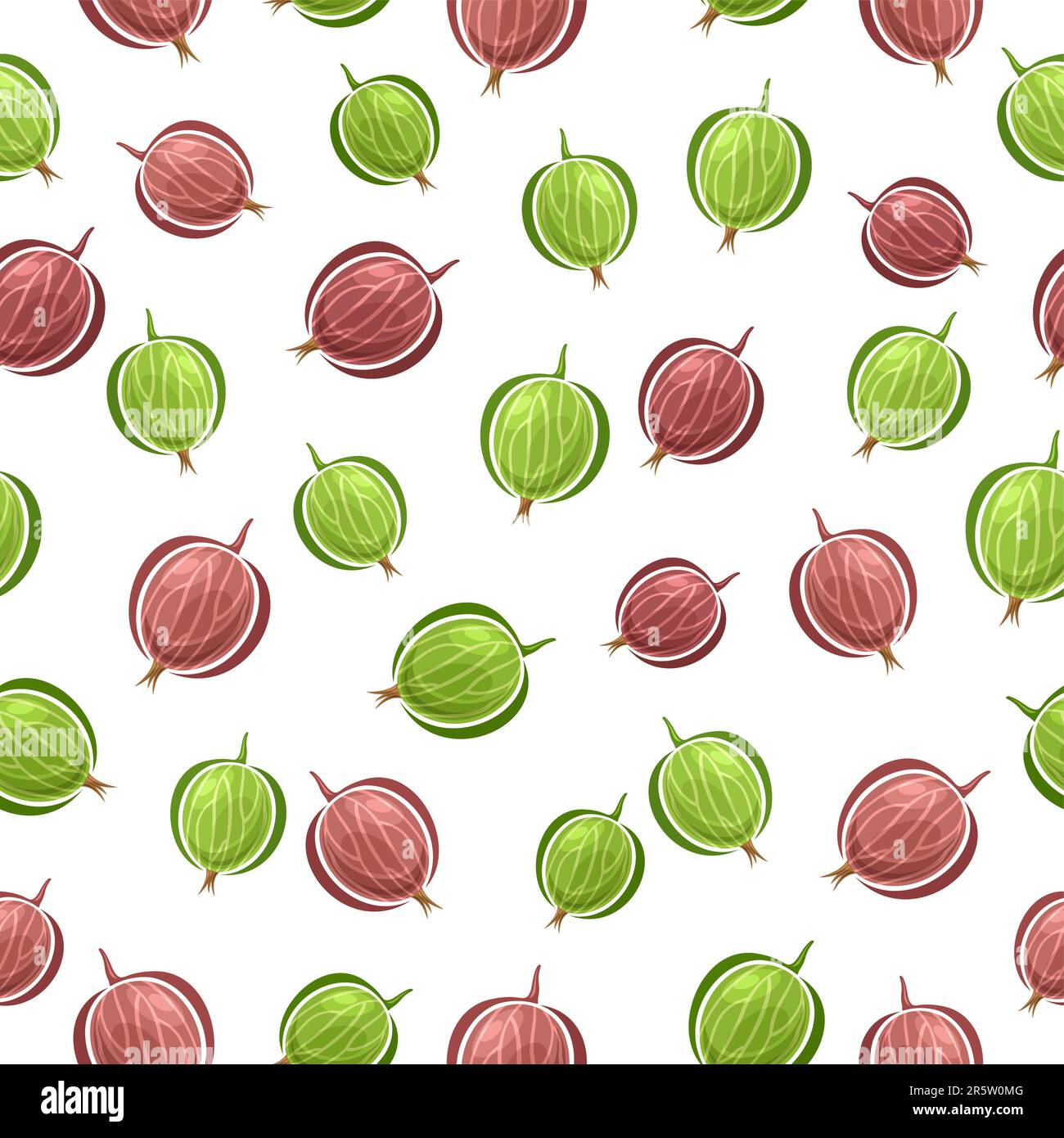 Green gooseberry garden fruit Stock Vector Images - Alamy