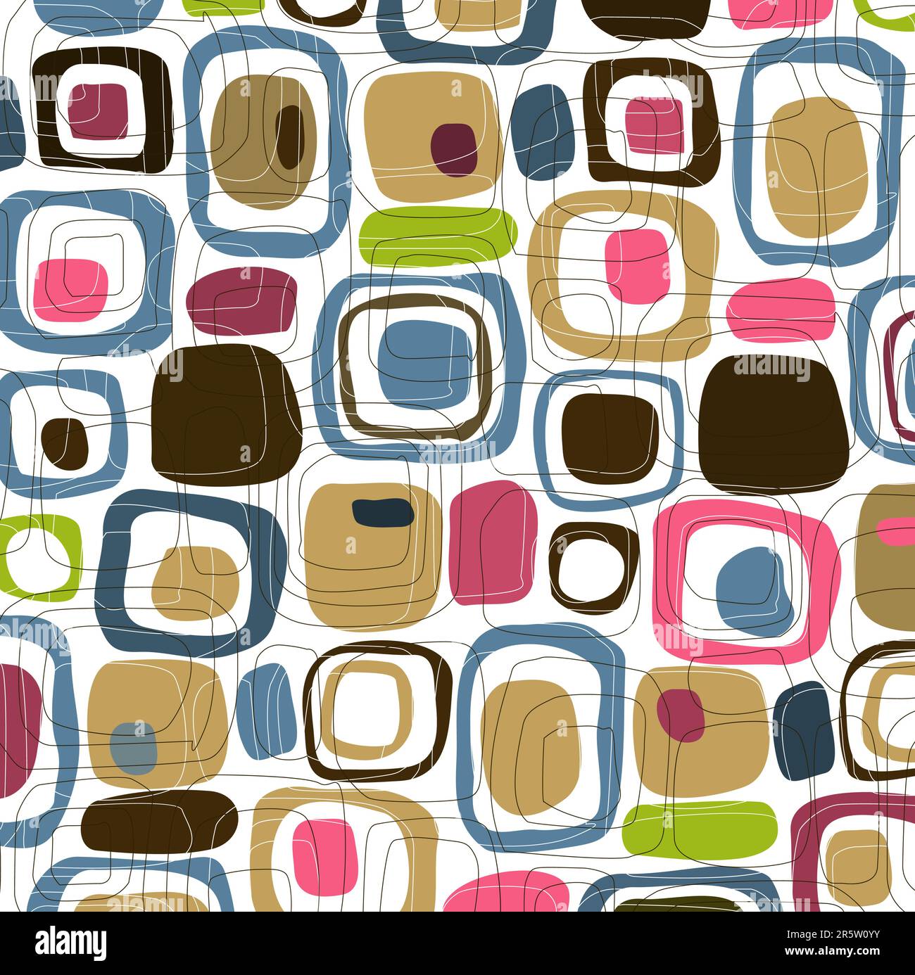 Retro Candy Squares (Vector) Spot illustration of stylish, retro ...