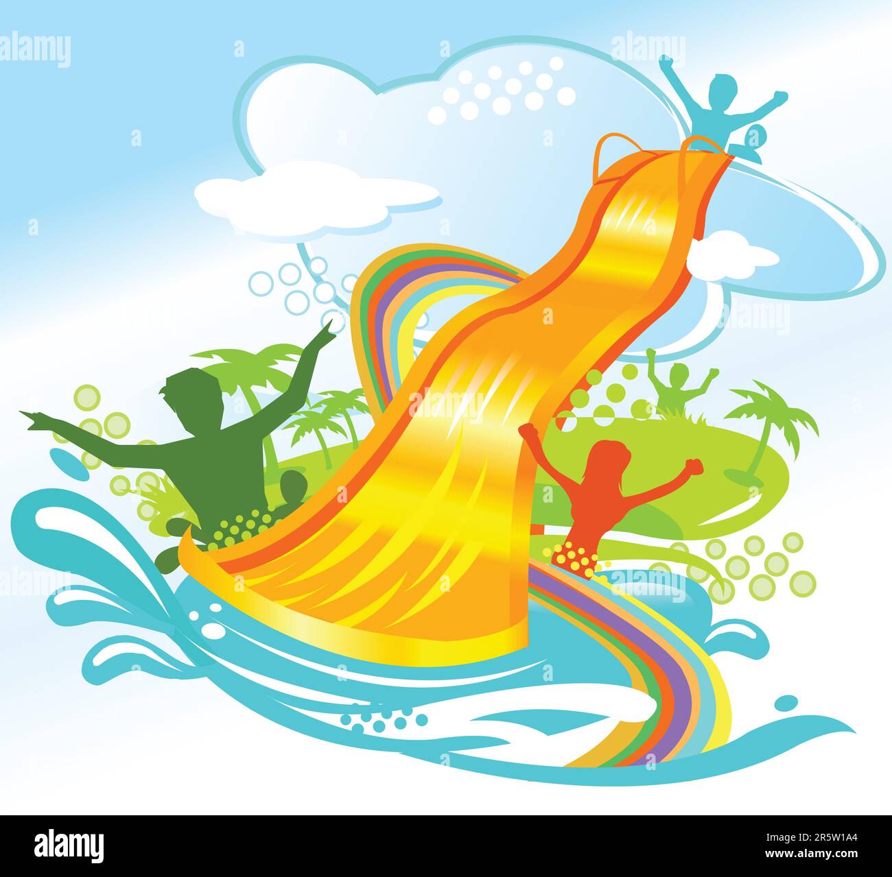 Palm image in water Stock Vector Images - Alamy