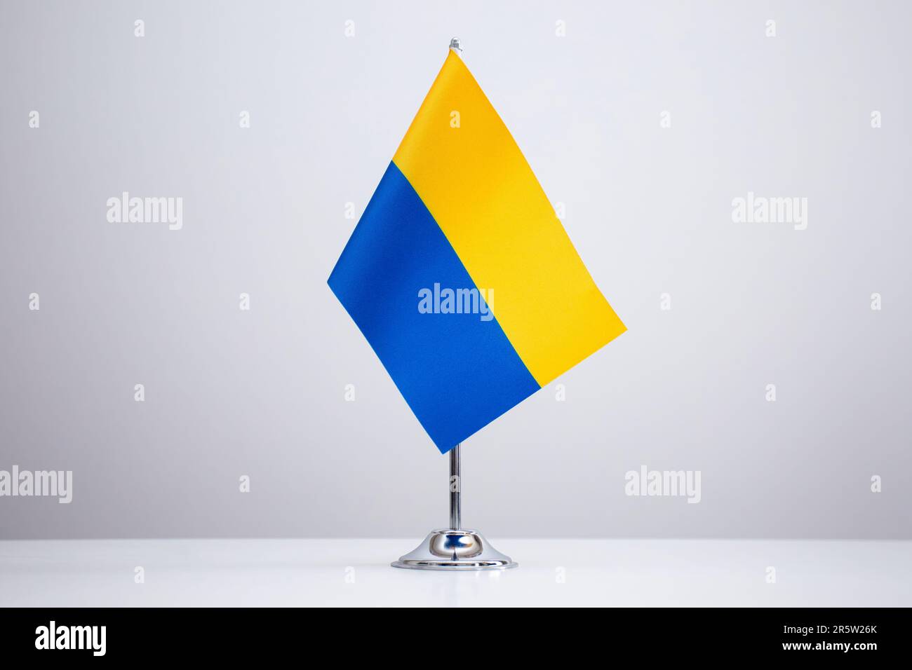 Small national flags of the Ukraine on a white background Stock Photo ...
