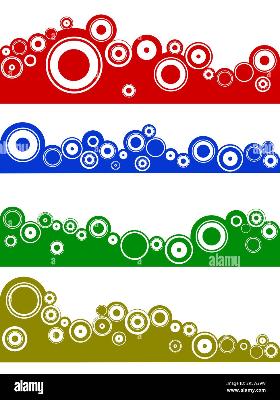 Landscape circle vector elements. Each in a separate group, and easy to ...