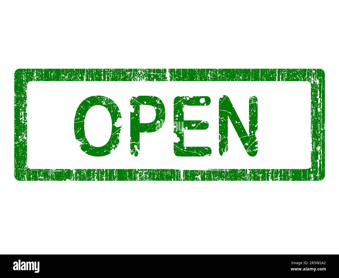 Grunge Office Stamp with the words OPEN in a grunge splattered text ...