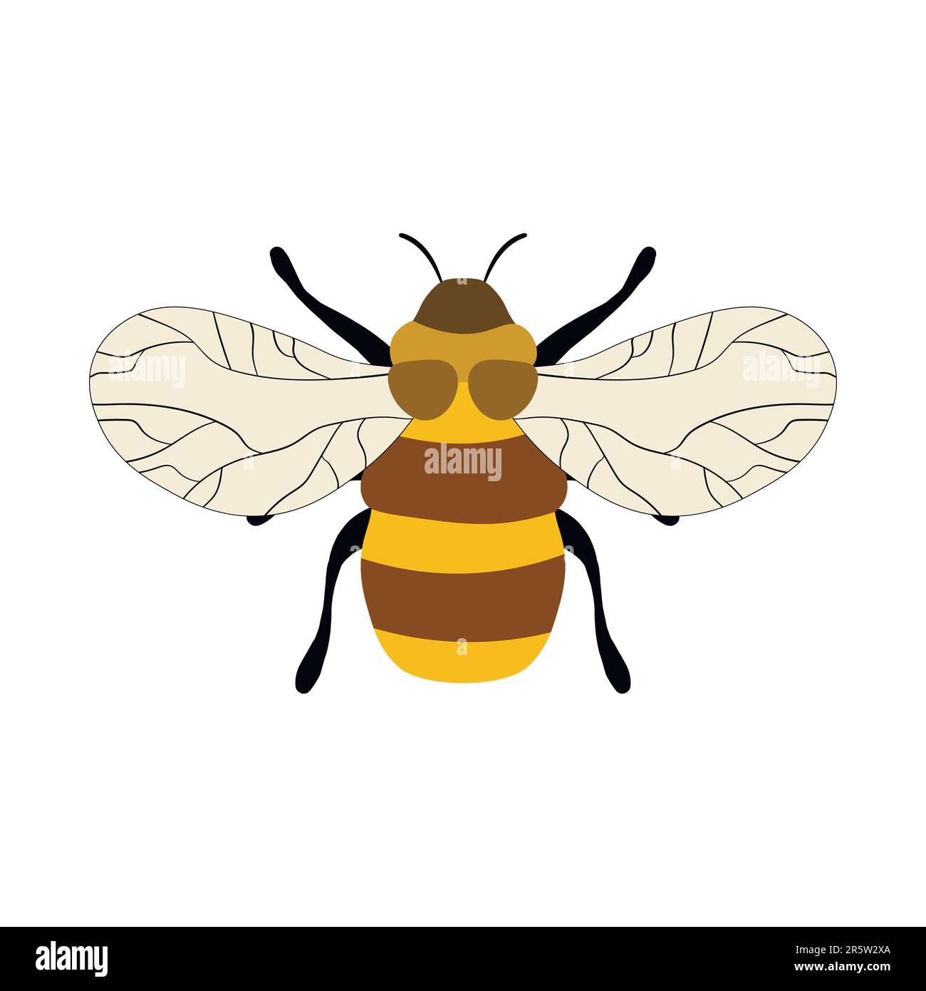 Cartoon bee mascot. A small bees flies. Wasp collection. Vector ...