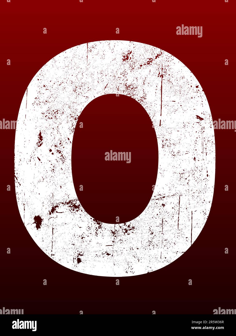 Fat Grunged Letters - O (Highly detailed grunge letter Stock Vector ...