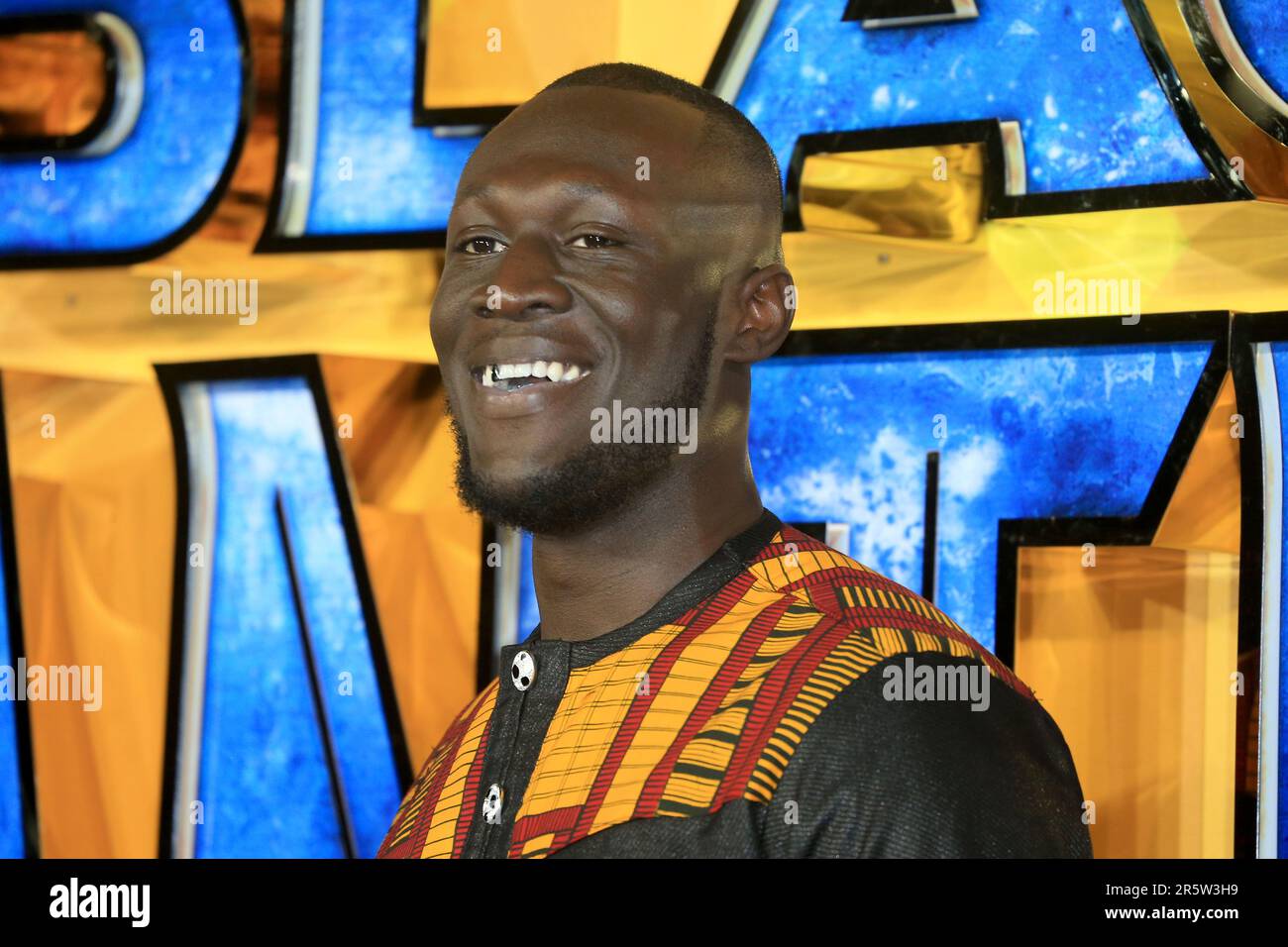 Stormzy attends the European Premiere of 'Black Panther' at Eventim ...