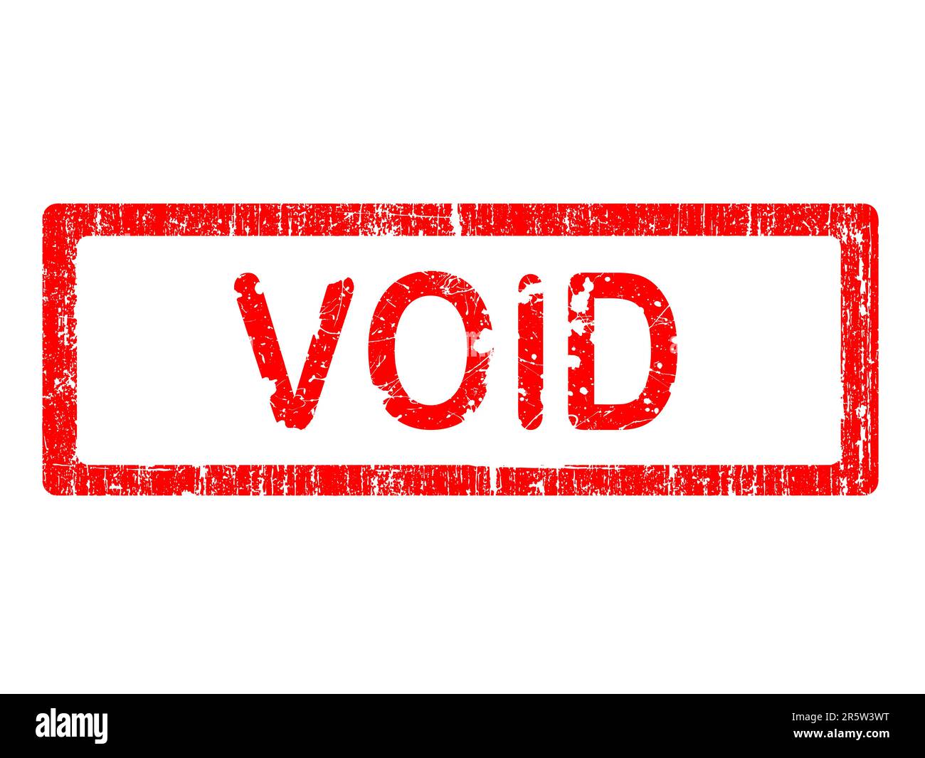 Grunge Office Stamp with the word VOID in a grunge splattered text. (Letters have been uniquely ...