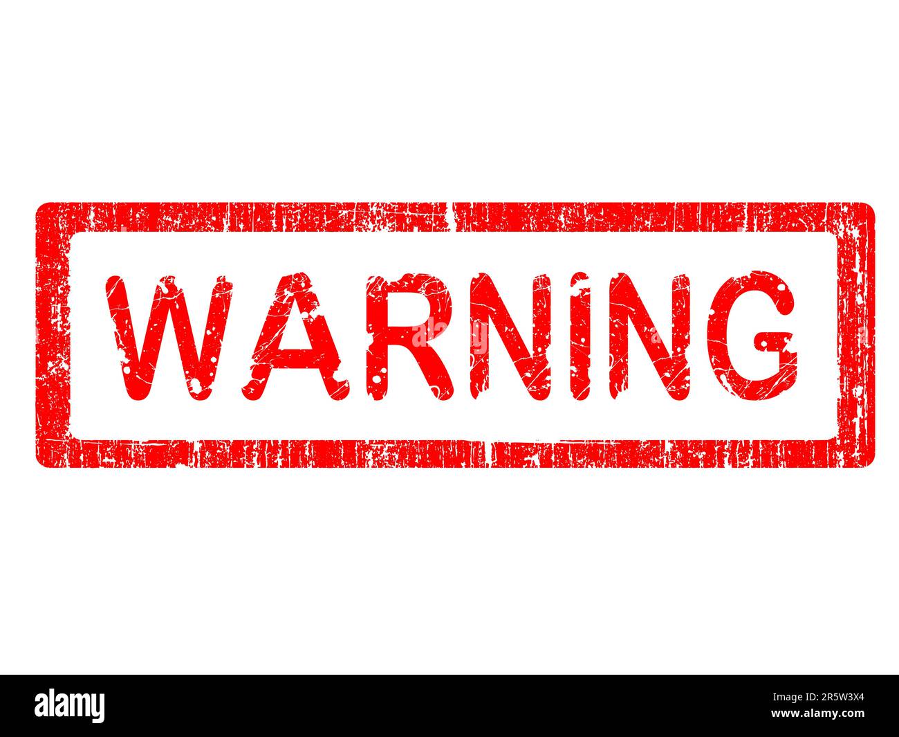 Grunge Office Stamp with the word WARNING in a grunge splattered text ...