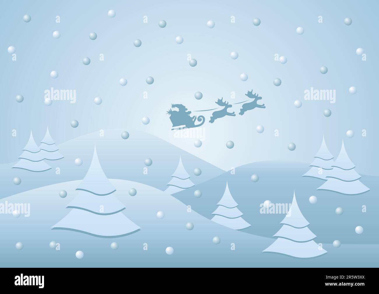 Snow time with Santa on his sledge Stock Vector Image & Art - Alamy