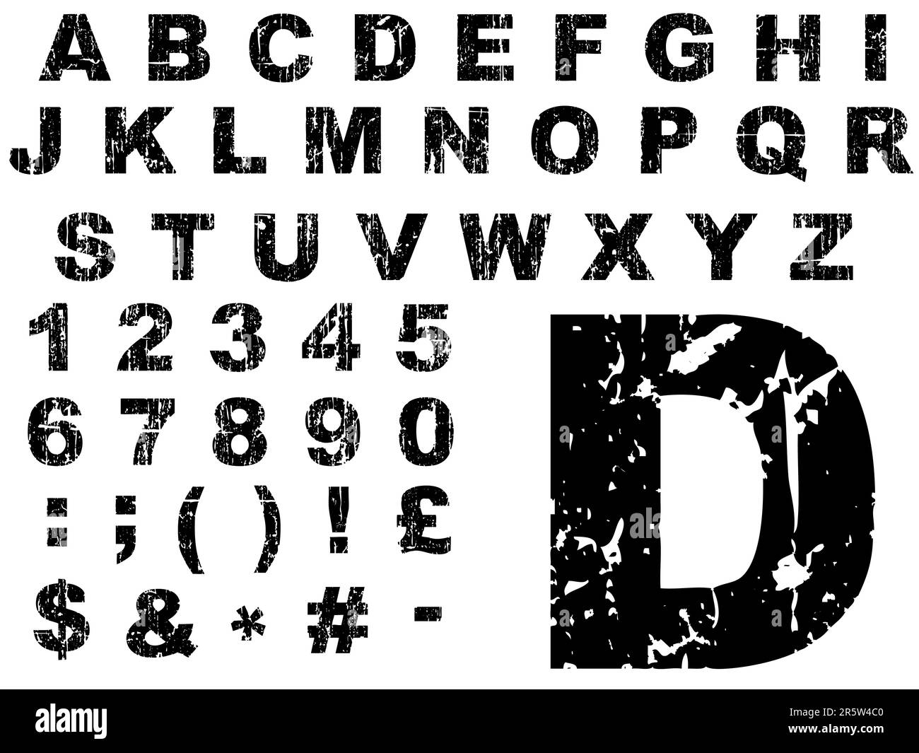 Fat Grunge Alphabet - Letters were created on a Wacom Tablet, and are ...