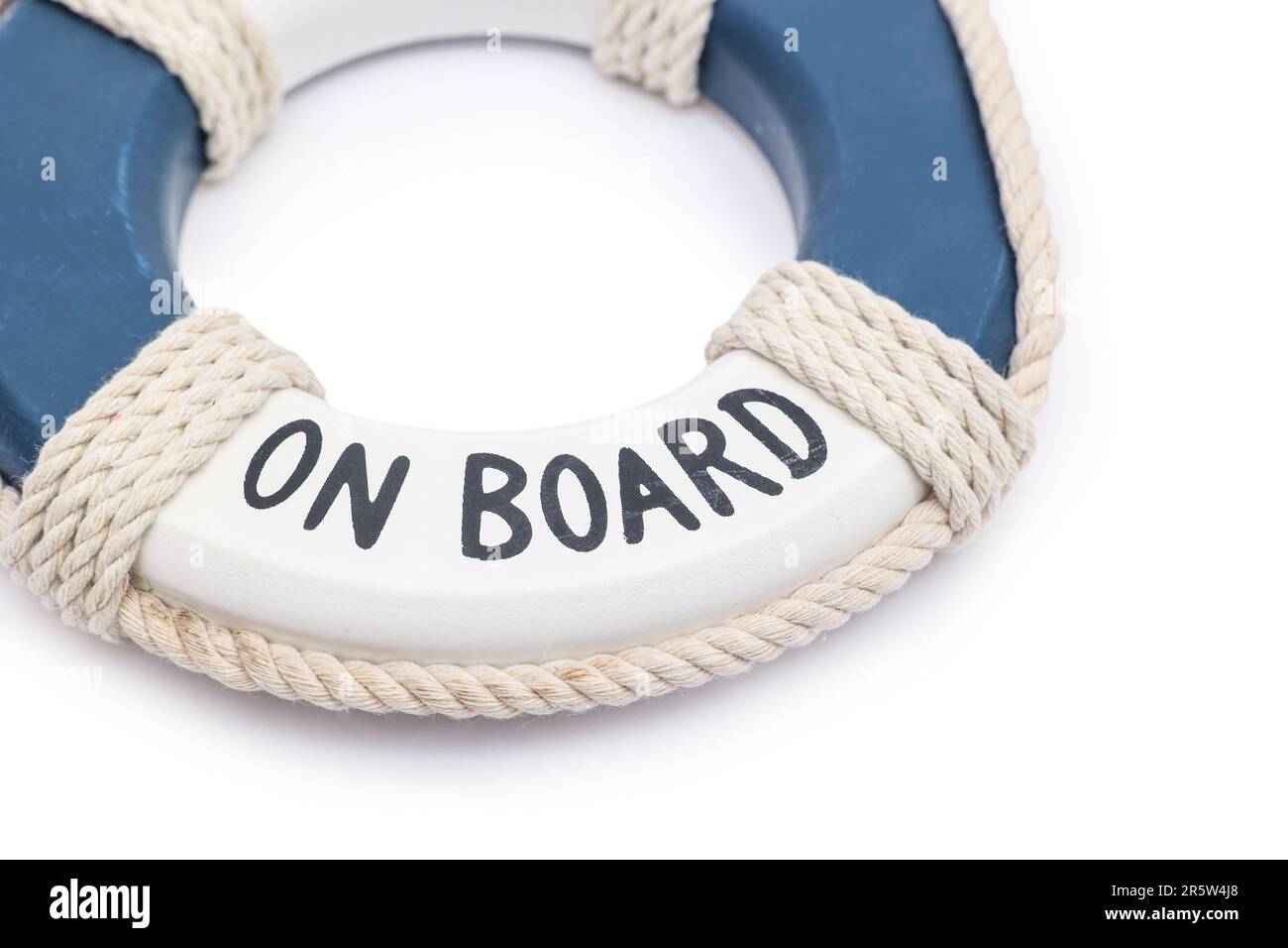 Toy ring buoy on white background, closeup Stock Photo - Alamy
