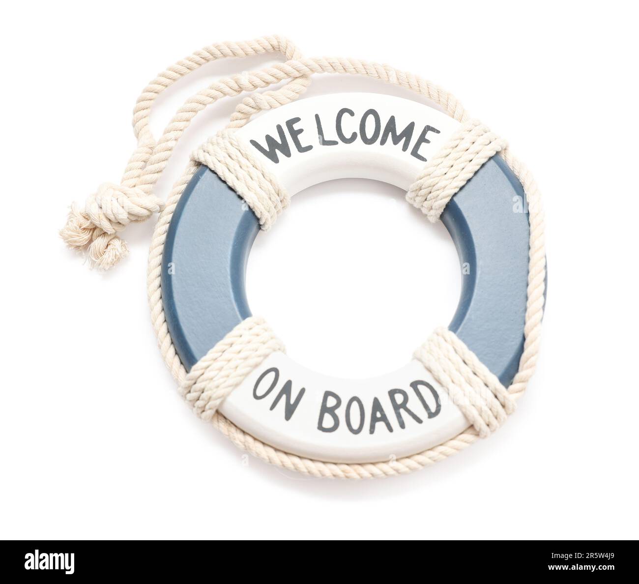 Toy ring buoy on white background Stock Photo - Alamy