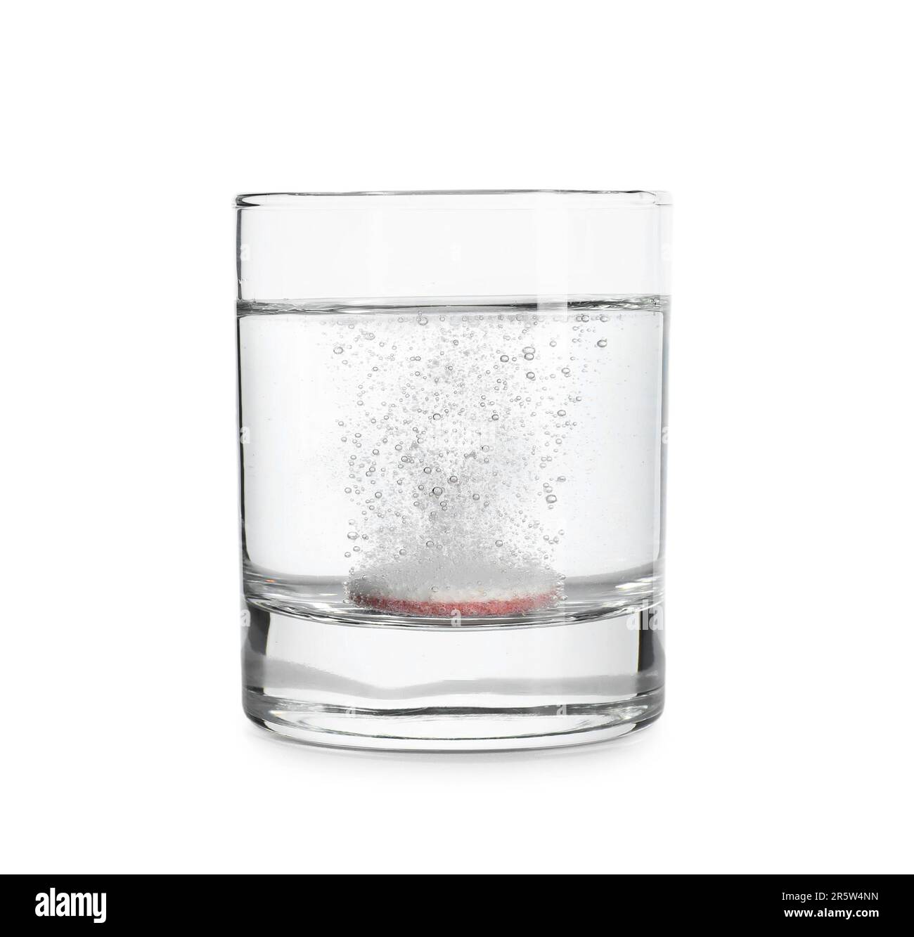 Glass of water with soluble tablet isolated on white background Stock ...