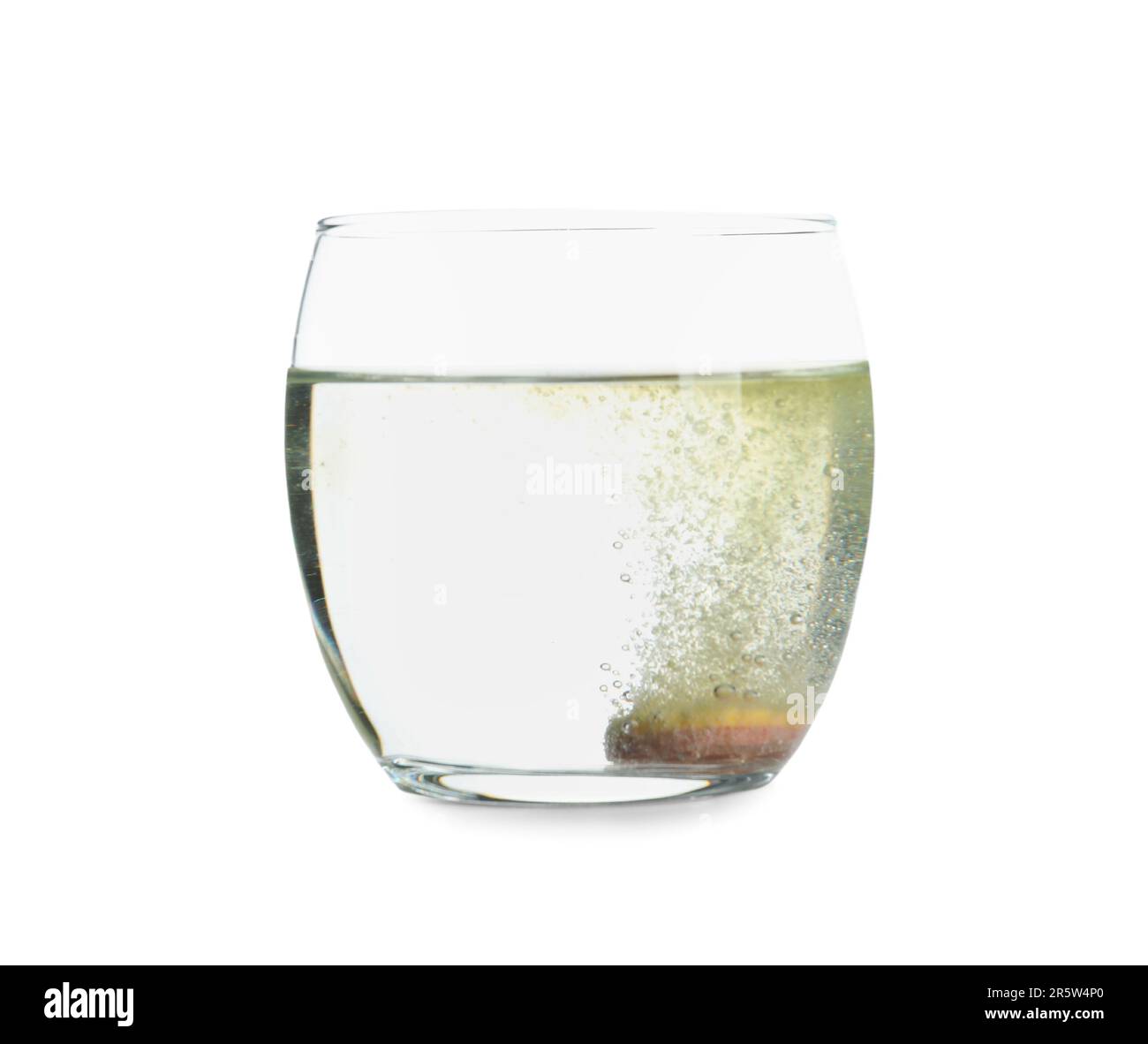 Glass of water with soluble tablet isolated on white background Stock ...