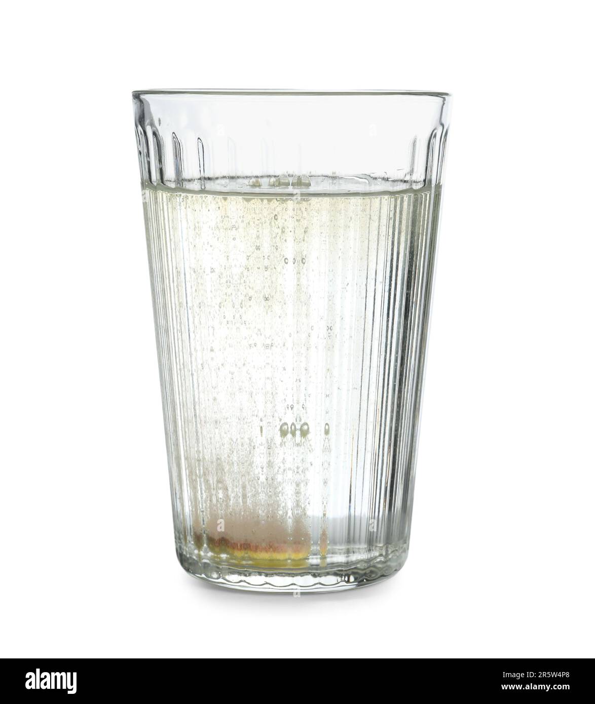 Glass of water with soluble tablet isolated on white background Stock ...