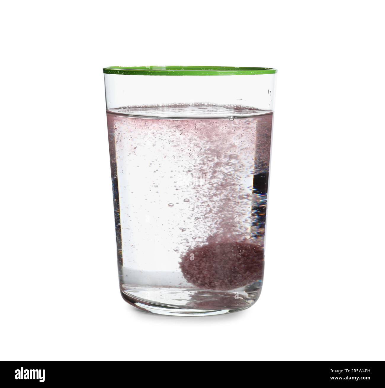 Glass of water with soluble tablet isolated on white background Stock ...