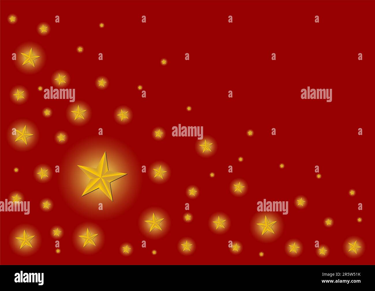 Christmas pattern made with stars over red gradient background Stock ...