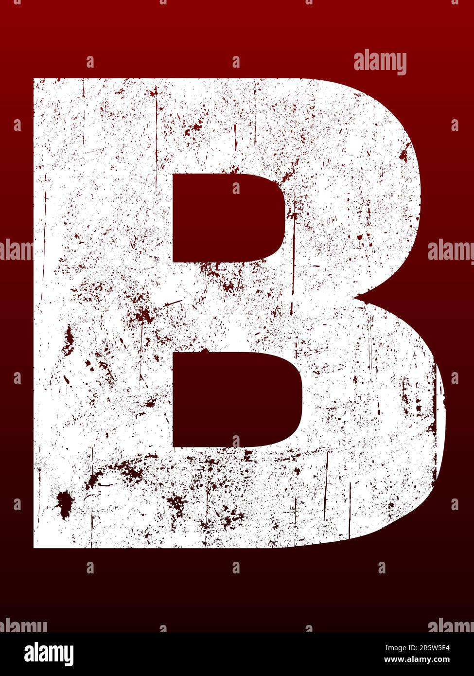 Fat Grunged Letters B (Highly Detailed grunge Letters Stock Vector ...