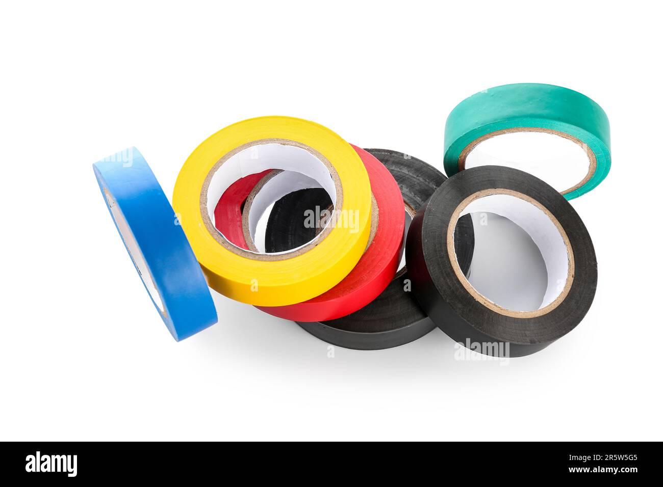 Adhesive tape rolls on white background Stock Photo - Alamy