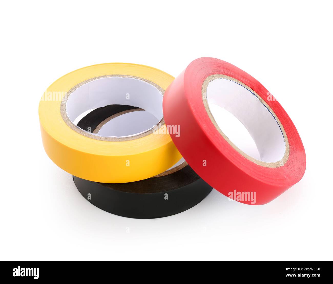 Adhesive tape rolls on white background Stock Photo - Alamy