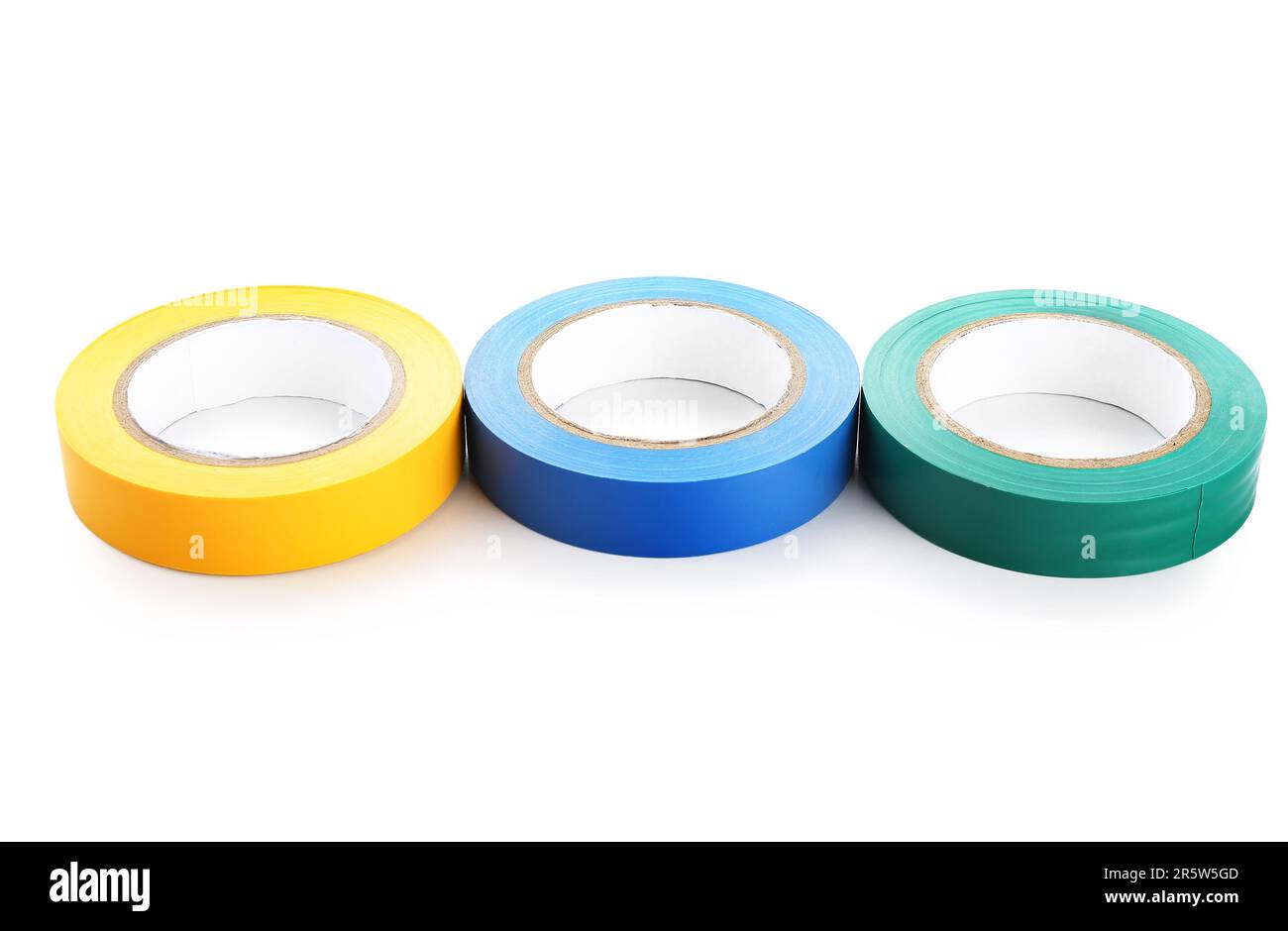 Adhesive tape rolls on white background Stock Photo - Alamy