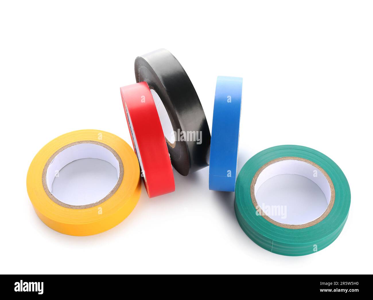 Adhesive tape rolls on white background Stock Photo - Alamy