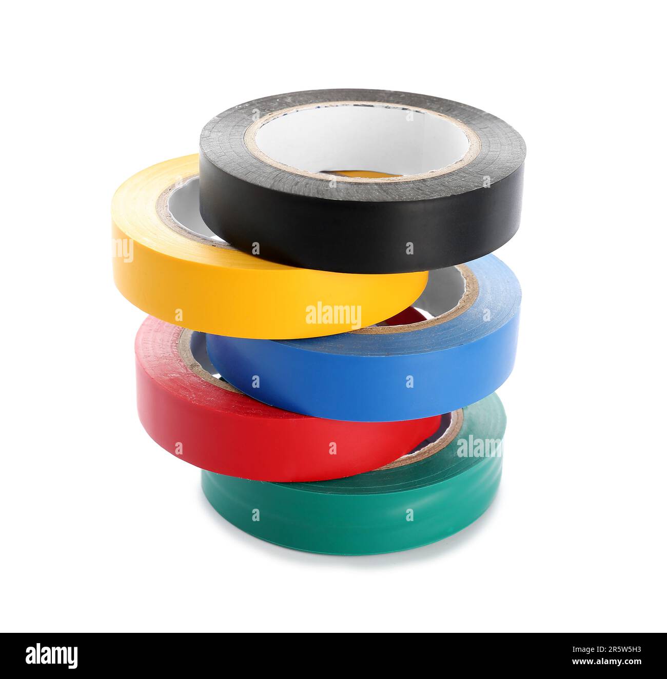 Adhesive tape rolls on white background Stock Photo - Alamy