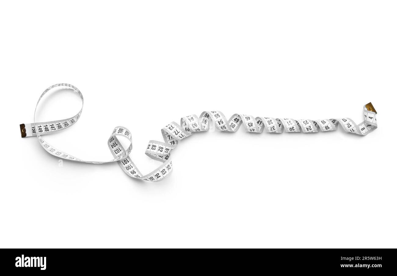 Tape measure on white background Stock Photo - Alamy