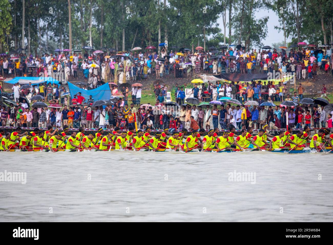 Traditional boat race on the Jamuna River. Tangail, Bangladesh Stock ...