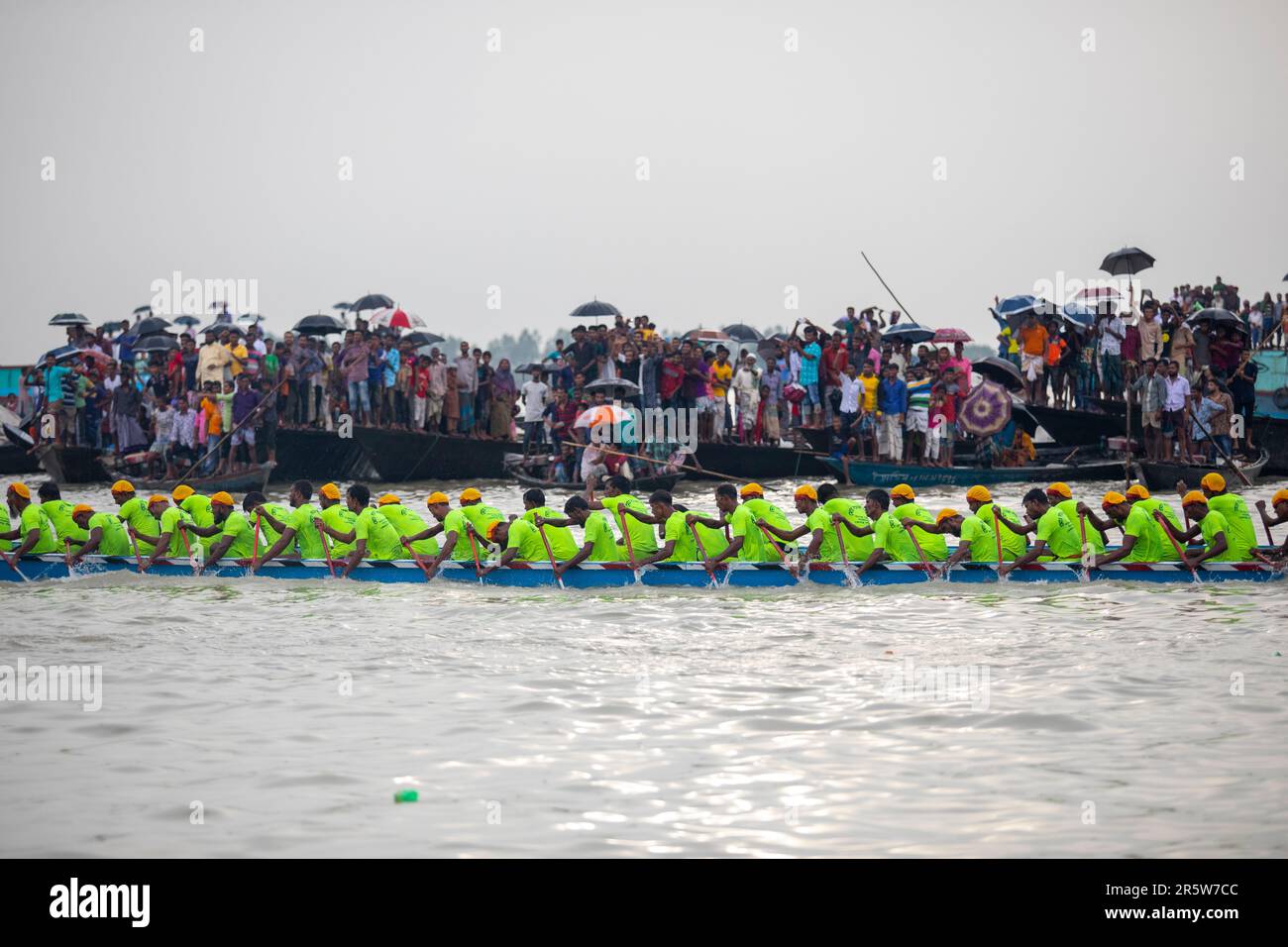 Traditional boat race on the Jamuna River. Tangail, Bangladesh Stock ...