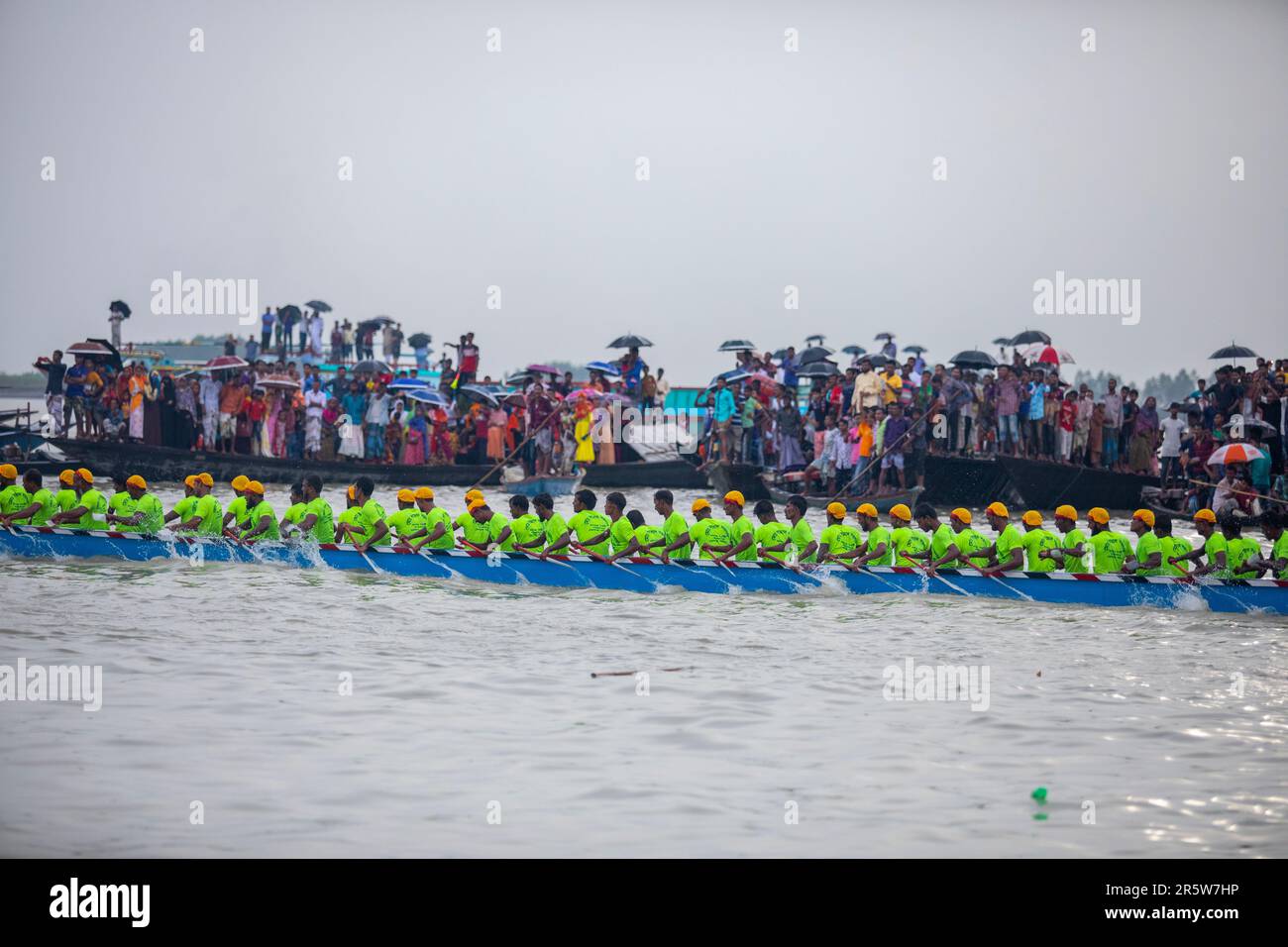 Traditional boat race on the Jamuna River. Tangail, Bangladesh Stock ...