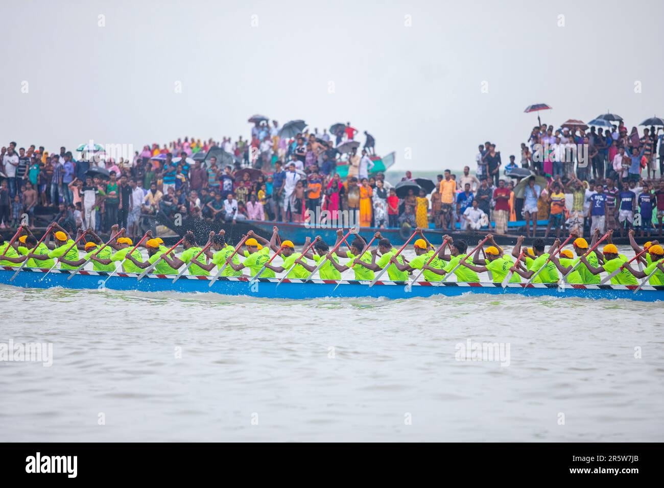 Traditional boat race on the Jamuna River. Tangail, Bangladesh Stock ...