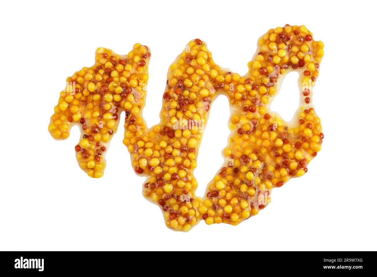 french mustard isolated on white background with full depth of field ...