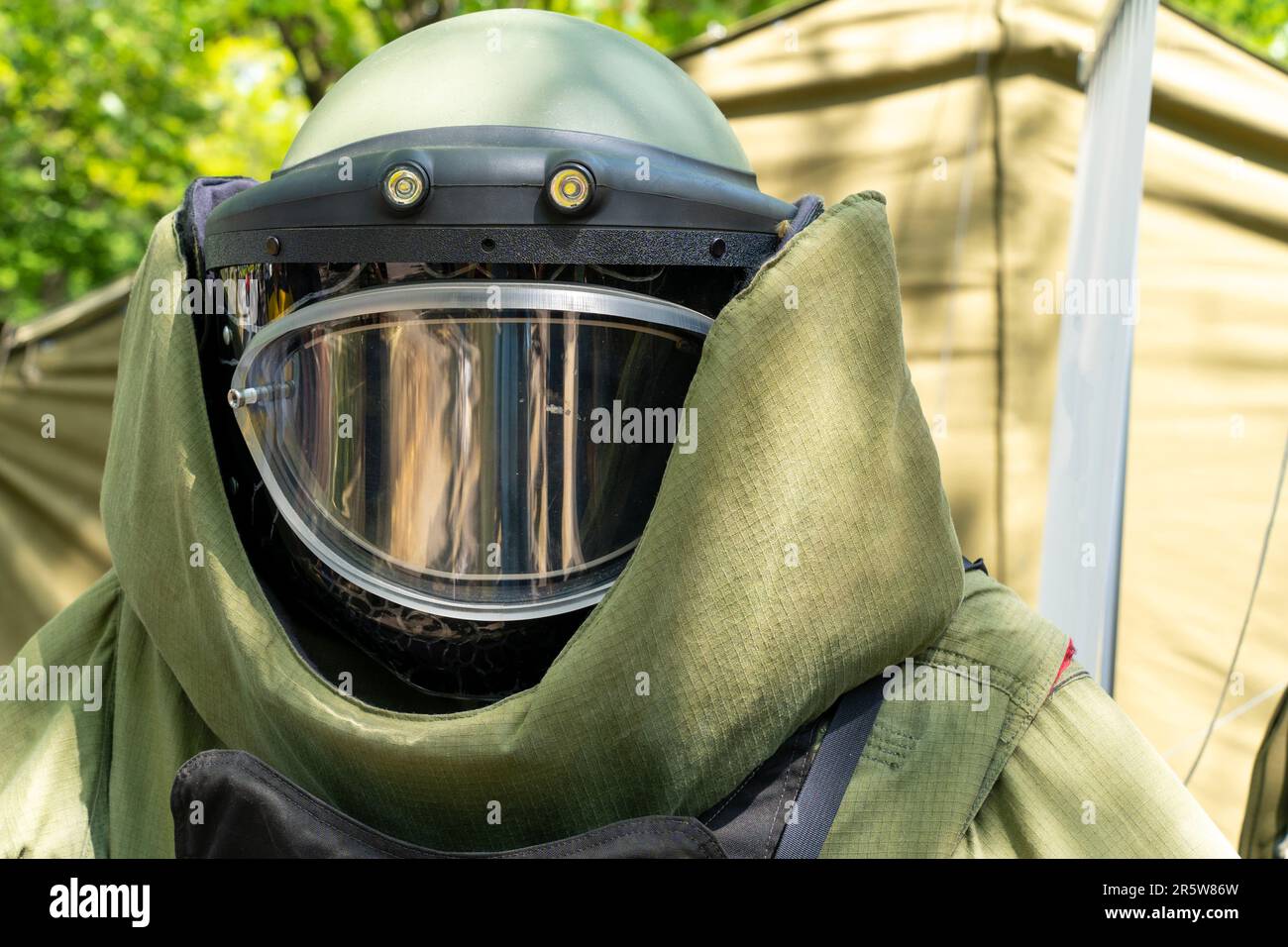 A EOD (Explosive Ordnance Disposal) military protective costume Stock ...