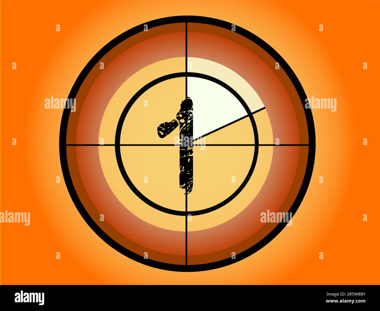 Orange and Red Circle Countdown at No 1 - (Vector Format Stock Vector ...