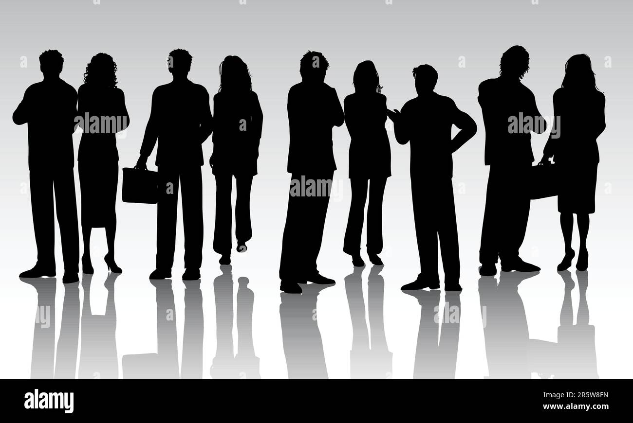 Silhouettes of business people Stock Vector Image & Art - Alamy