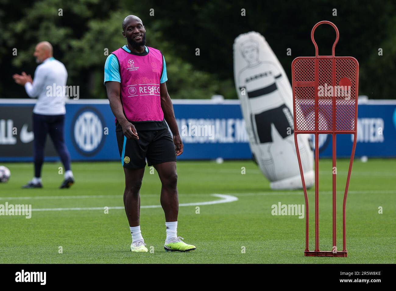 Romelu Lukaku of FC Internazionale smiling during the UEFA Champions ...
