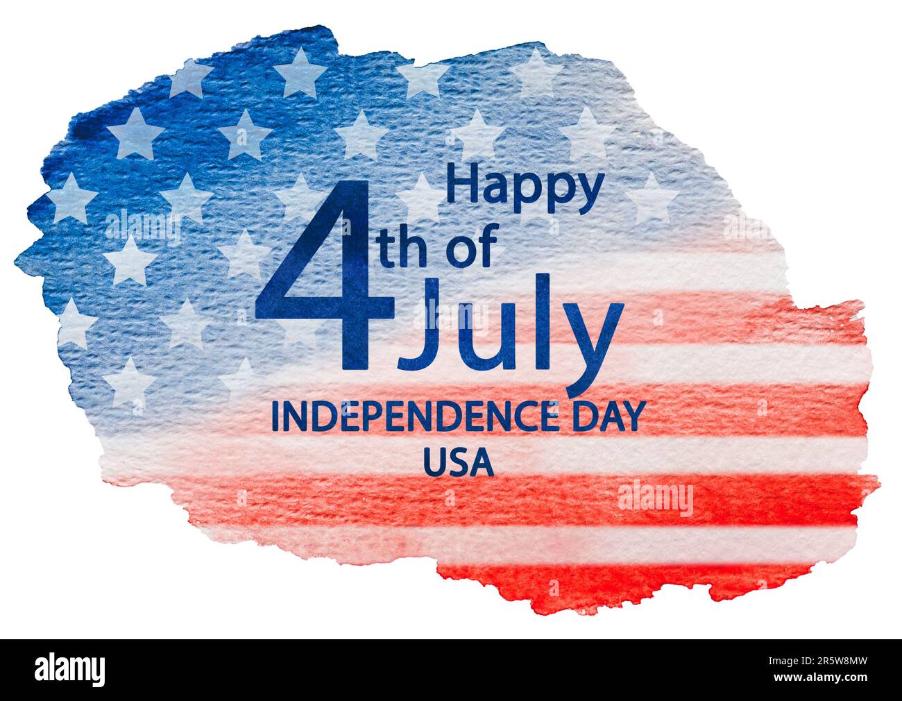 Happy Independence Day. Beautiful drawing of the American Flag with ...