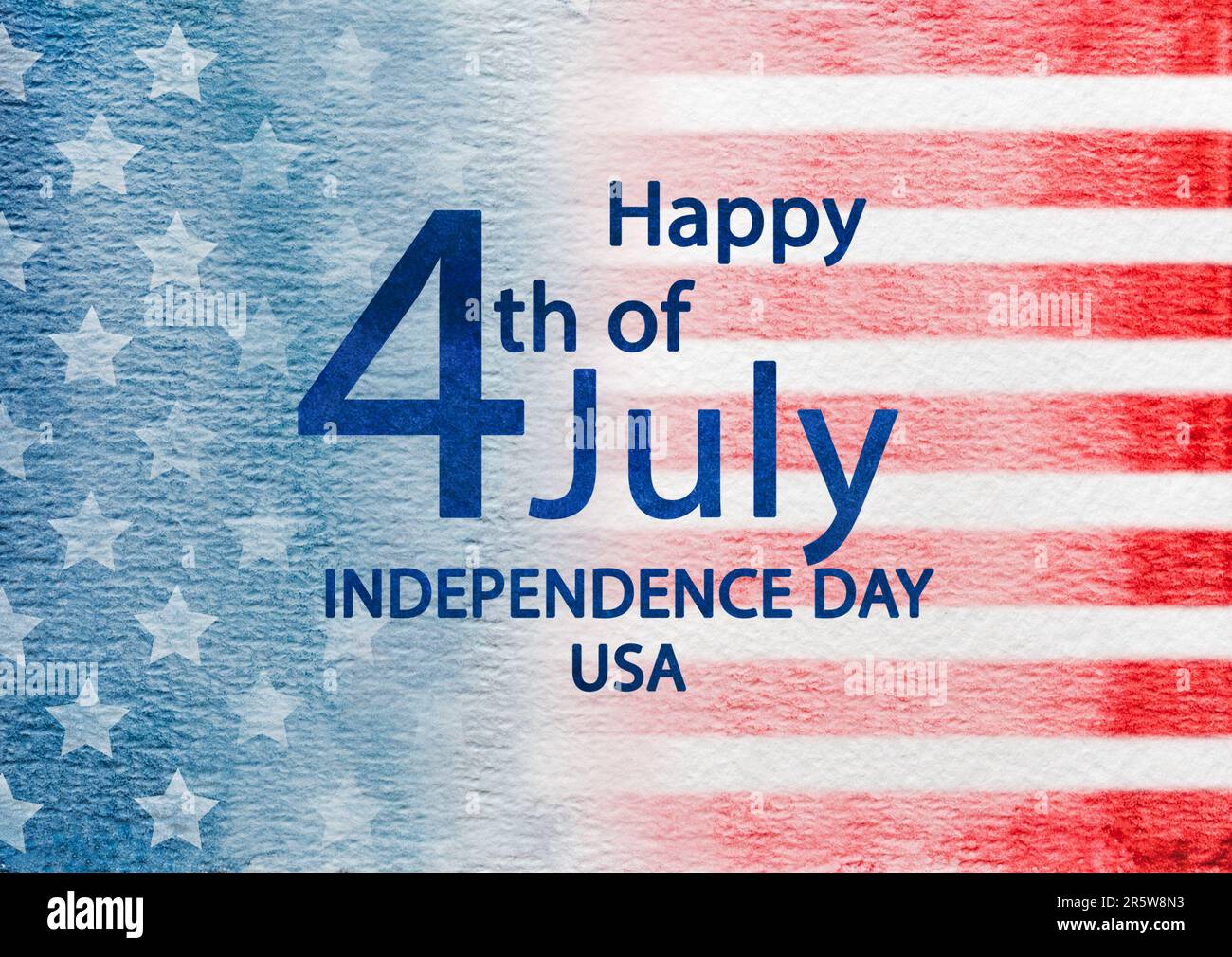 Happy Independence Day. Beautiful drawing of the American Flag with ...