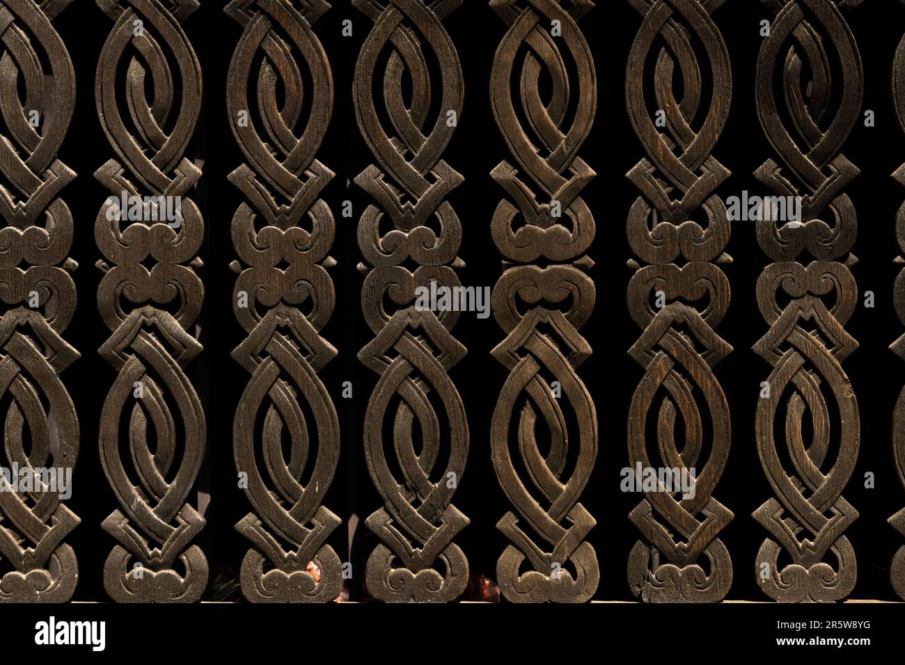 Closeup of an Indonesian style window woodwork Stock Photo - Alamy